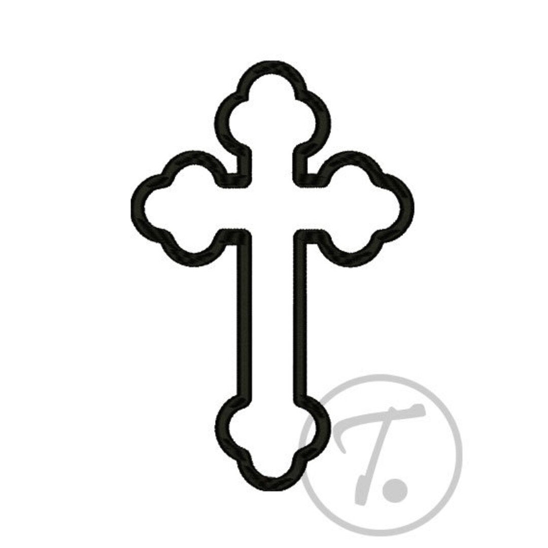 Religious Embroidery Design. Religious Symbol Catholic Cross ...