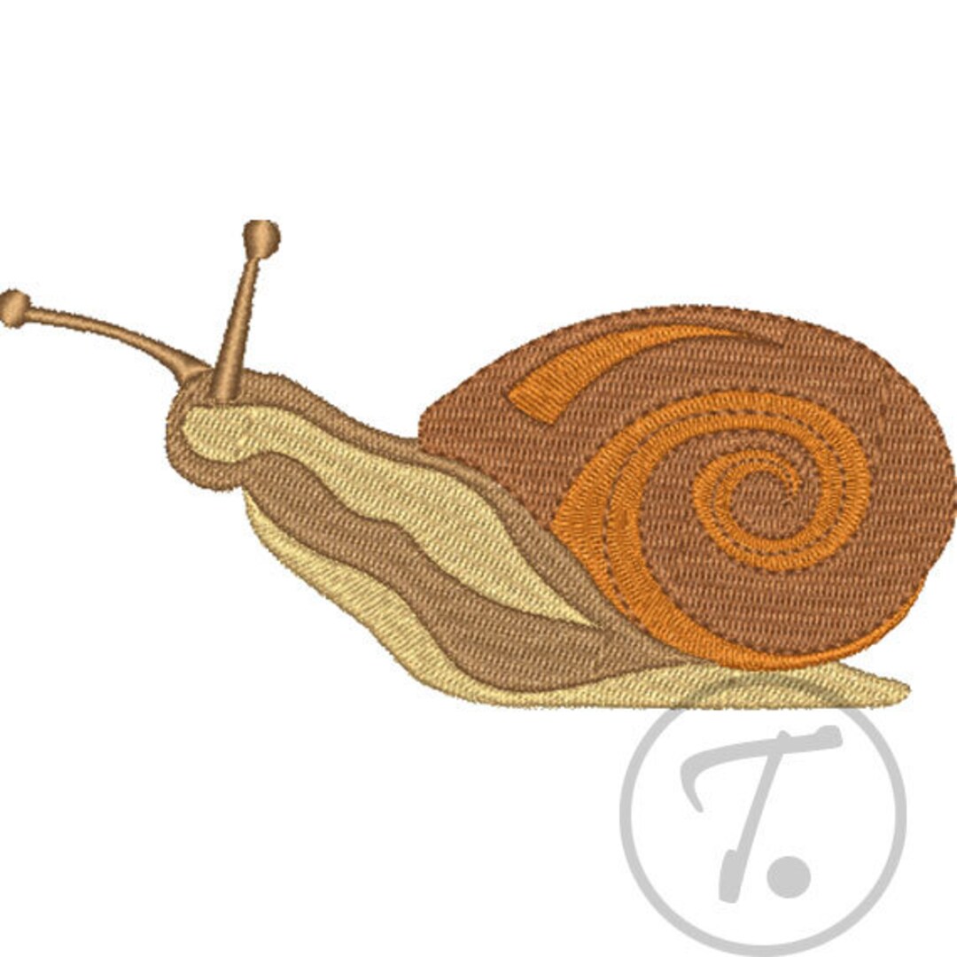 Animals Embroidery Designs. Snail. Embroidery Design of Snail ...