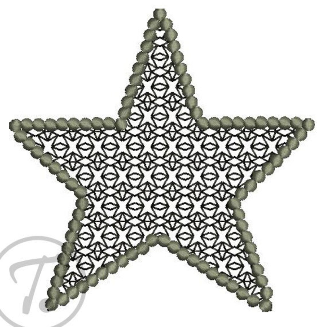 Cloths Embroidery - Silver Star Embroidery. Design for T-shirts, Towels ...