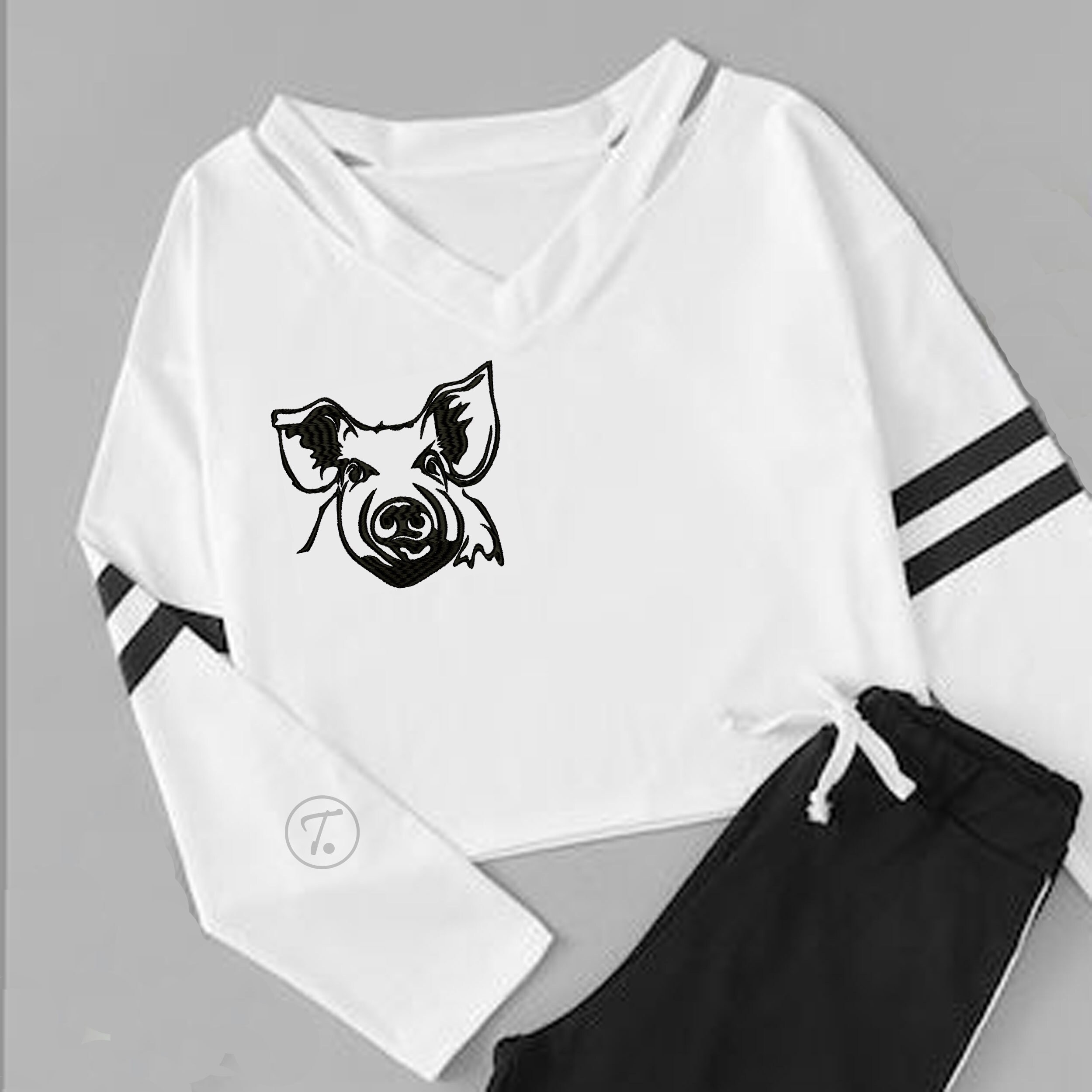 Farm Animals Pig Embroidery Design. Domestic Animals | Etsy