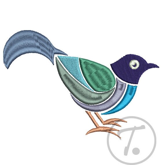 Bird Embroidery Design. Blue Bird Embroidery. Design of Birds. - Etsy
