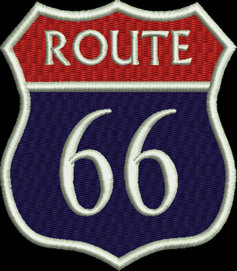Route 66 Embroidery Design: Biker Logo (digital Pattern) - Etsy