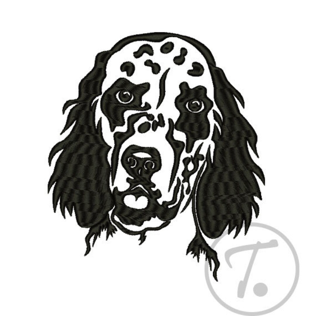 English Setter Dog Embroidery Design. English Setter Dogs Embroidery ...