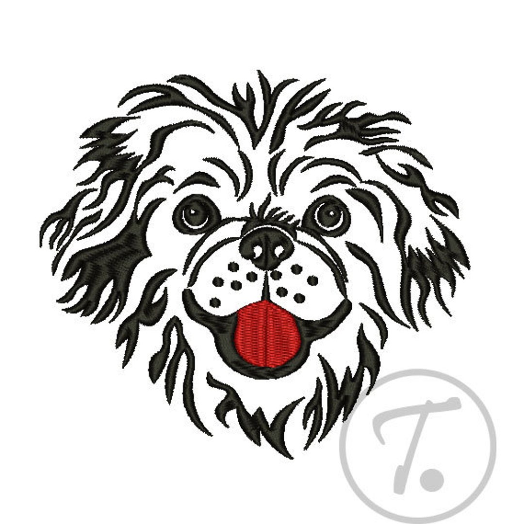 Pekingese Dog Embroidery Design. Pekingese Dogs in 4 Size. Pet Design ...
