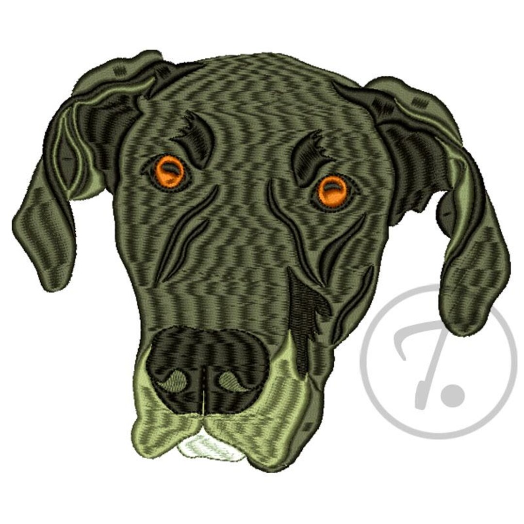 Dane Dog Embroidery Design: Pet Portrait (4 Size) Pattern (digital ...