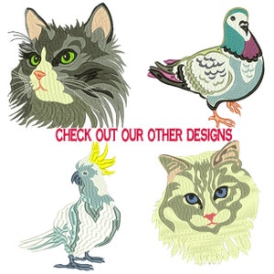 Farm Animal Embroidery Design. Cows Embroidery Design. Animals Cattle ...