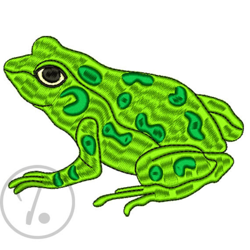 Frog Embroidery - Etsy