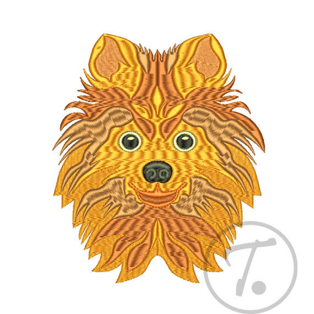 Pomeranian Dog Embroidery Design in 4 Size. Pomeranian Dogs - Etsy