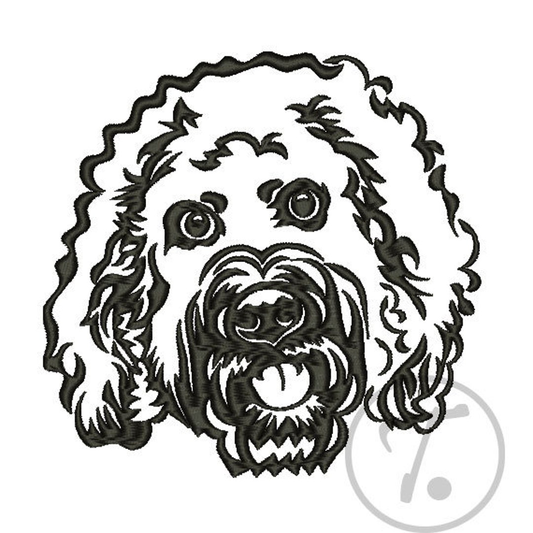 Lagotto Romagnolo Dog Embroidery Design: 4 Size Pet Portrait (digital ...