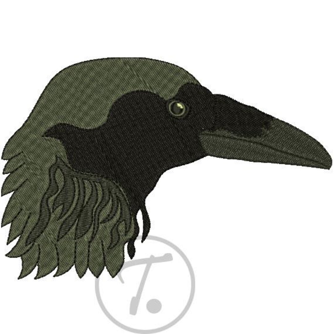 Birds Embroidery Design Black Crow 4 Size. Crow Embroidery. Embroidery ...