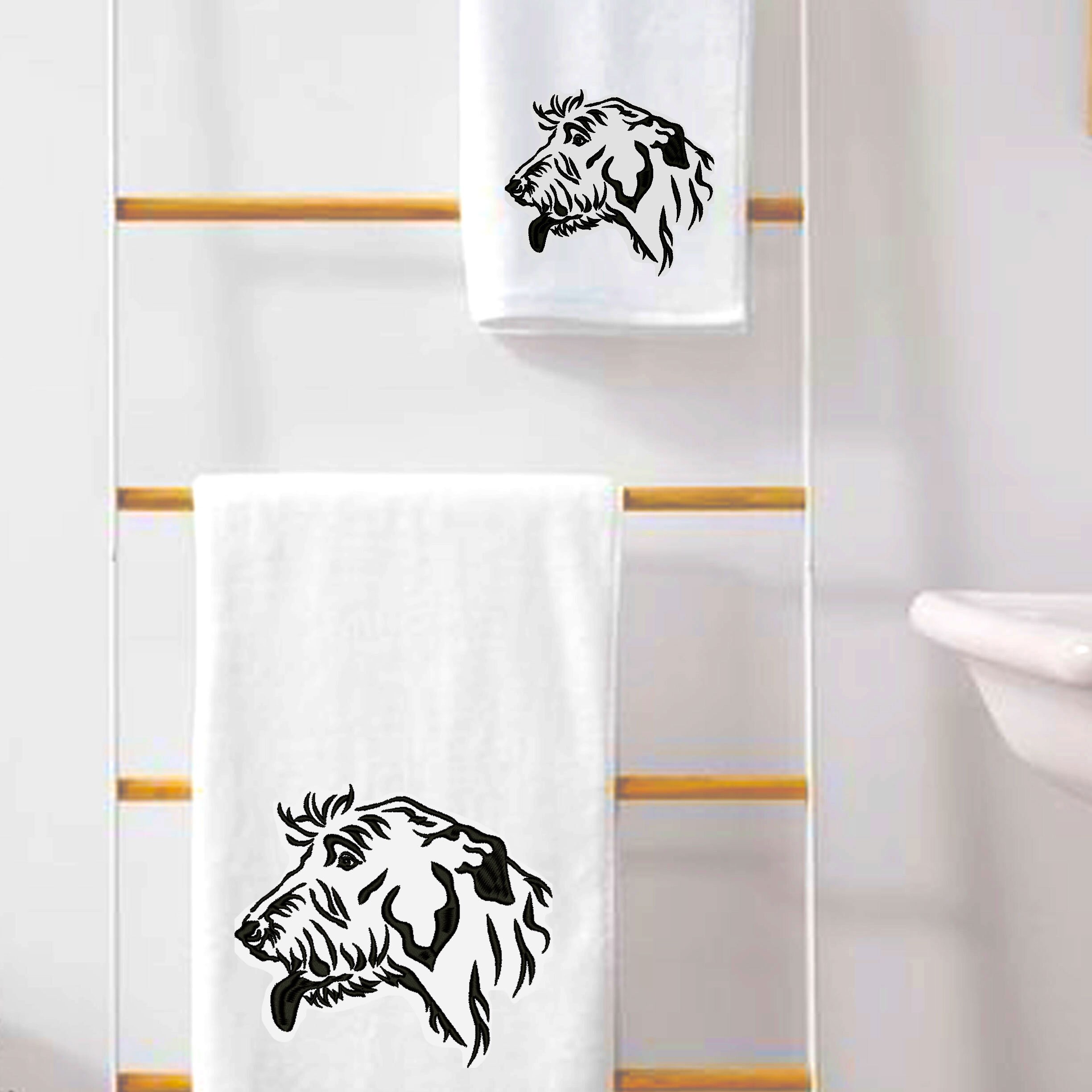 Irish Wolfhound Dog Embroidery Design Dogs Embroidery - Etsy