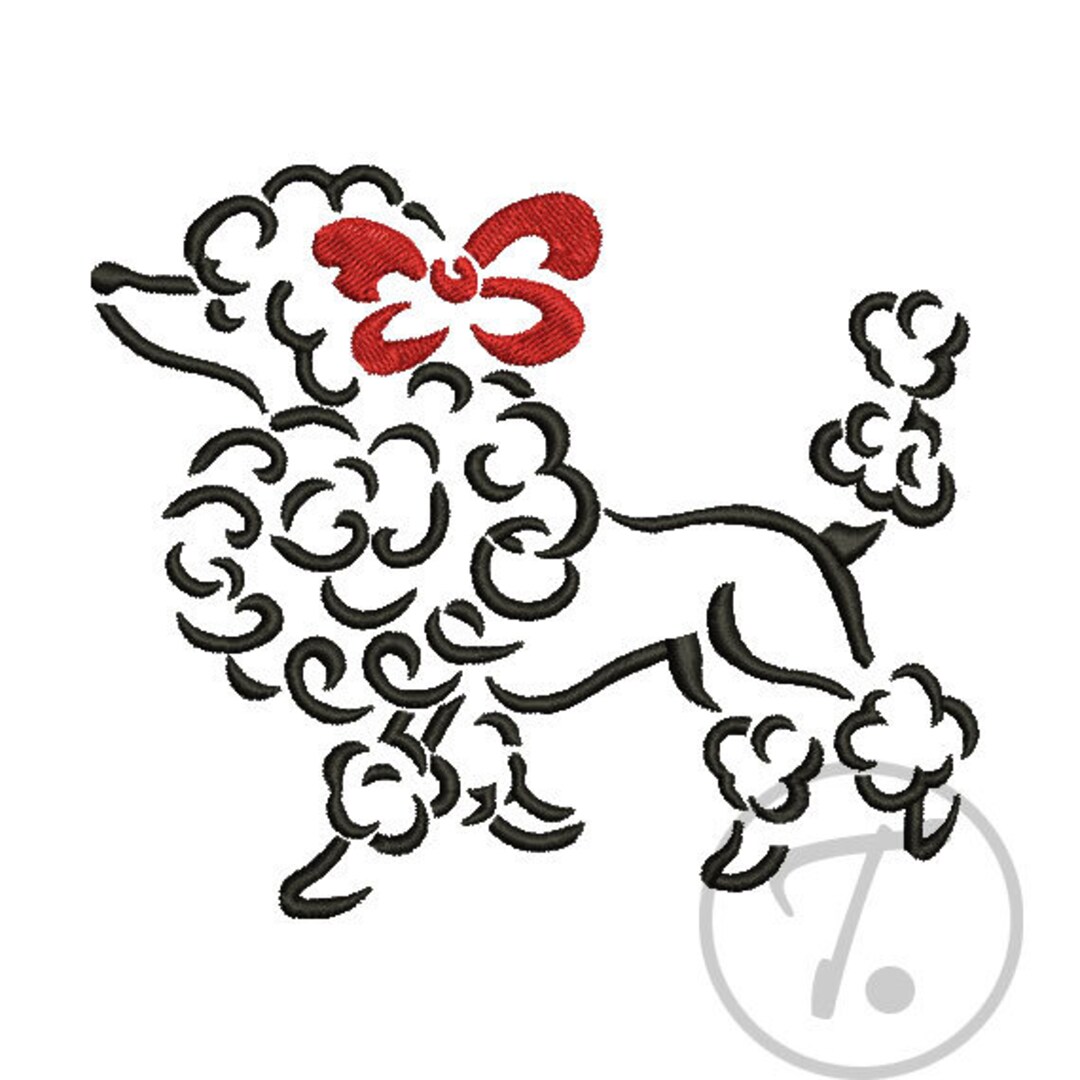 Poodle Dog Embroidery Design. Poodle Dogs in 4 Size. Pet Design. Small ...