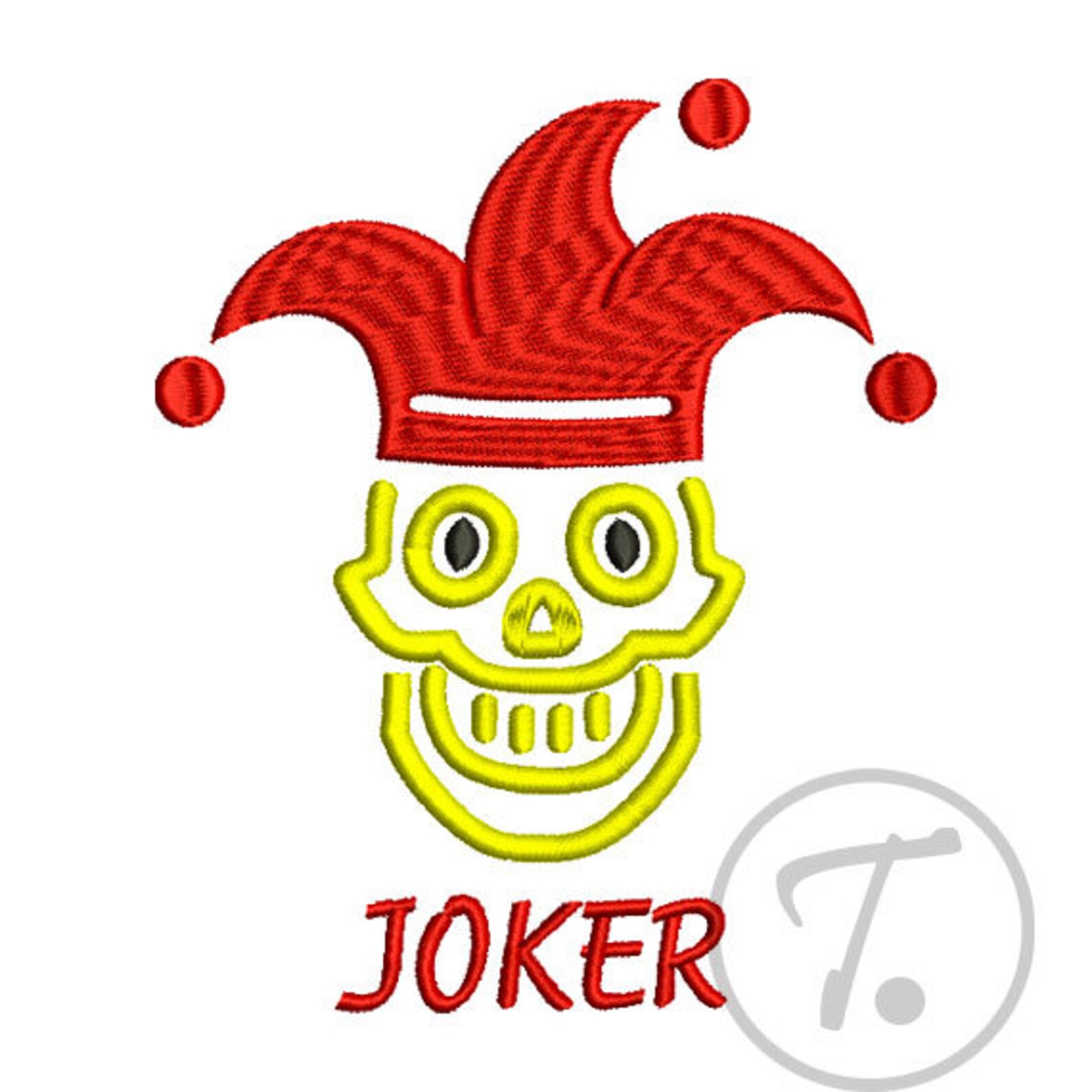 Joker sign embroidery Applique design of Joker sign. | Etsy