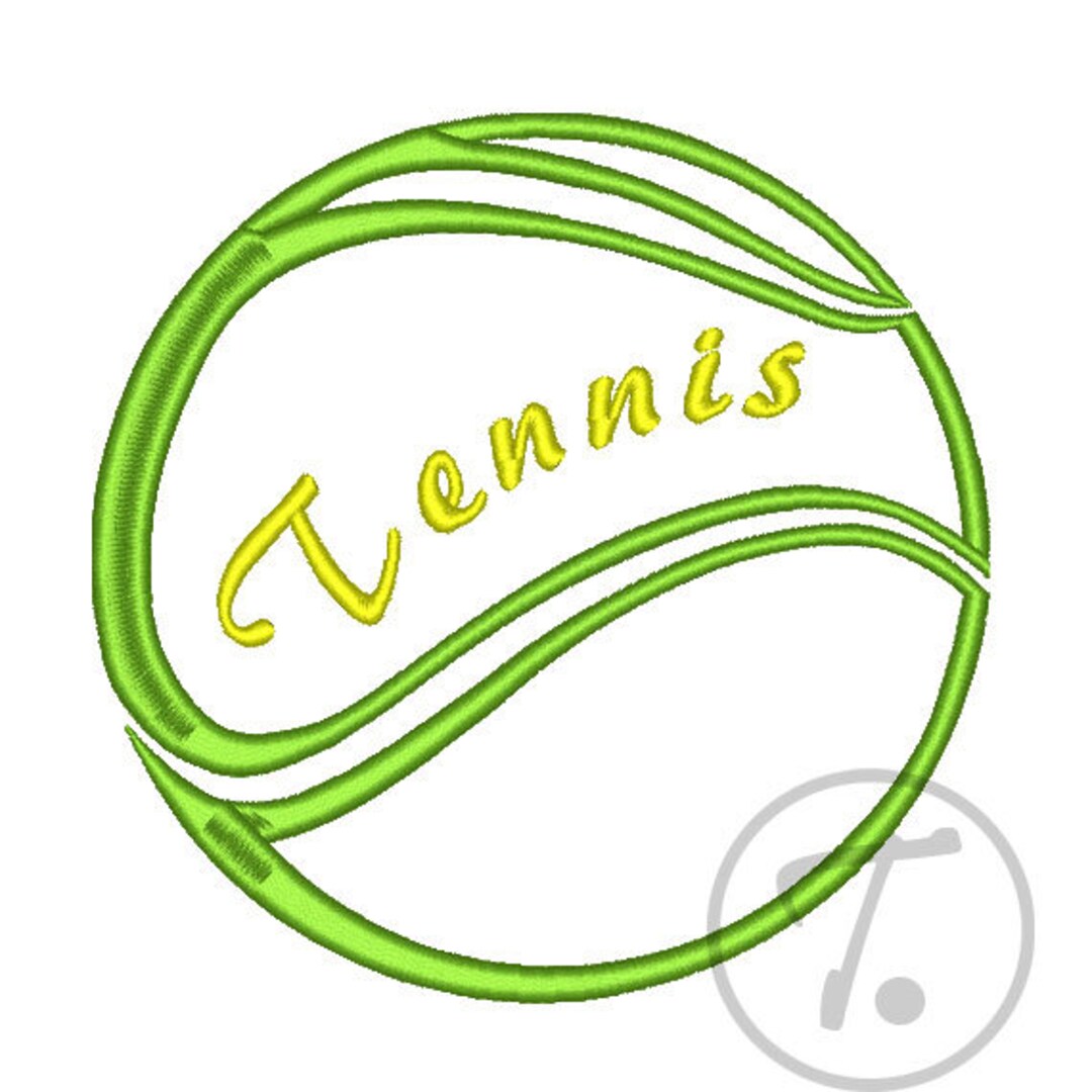 Tennis Embroidery Design. Sport Embroidery Design. Tennis Ball in 4 ...
