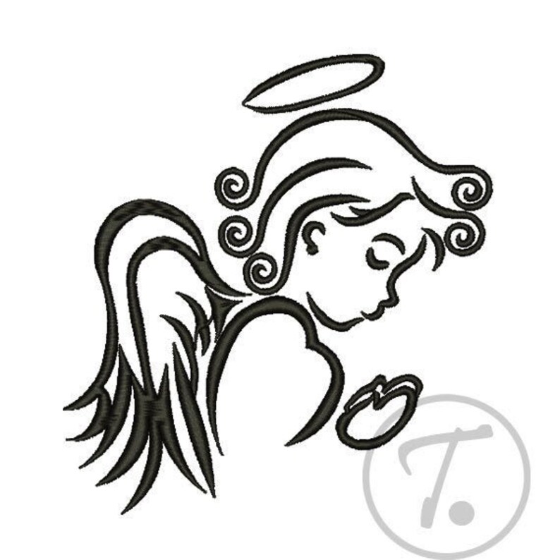Little Angel Embroidery Design Embroidery for T-shirts and | Etsy