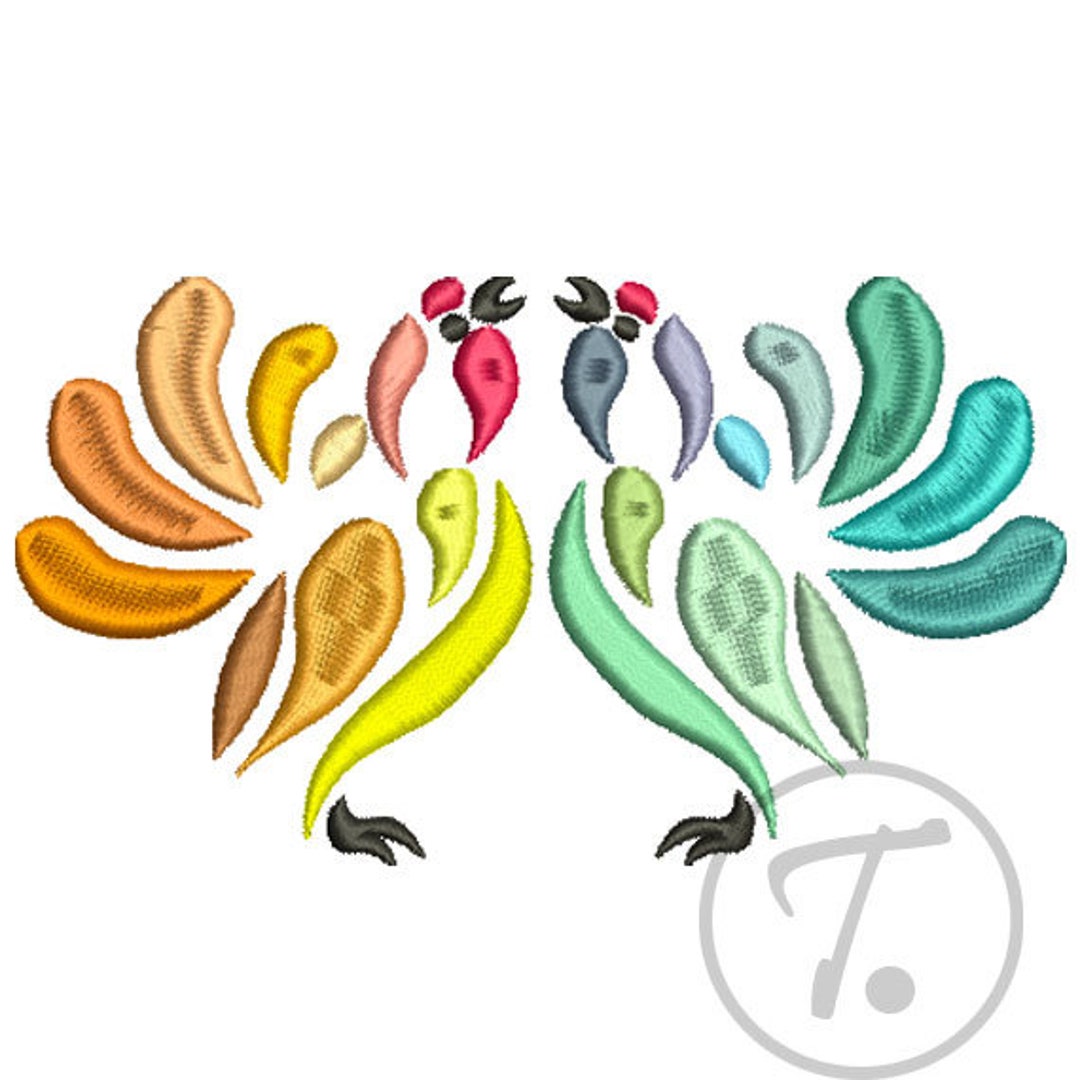 Bird Embroidery Design Colorful Birds. Design of Birds. Embroidery for ...