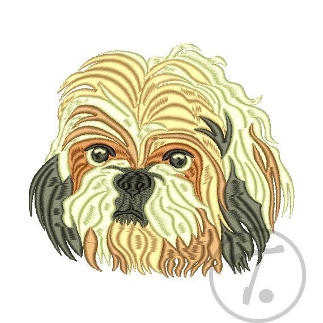 Shih Tzu Dogs Embroidery Design. Shihtzu Dog Embroidery in 4 - Etsy