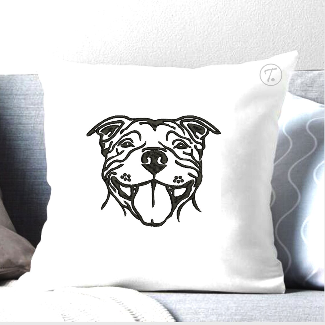 Pit Bull Dog Embroidery Design. 4 Sizes. Pit Bull Dogs - Etsy