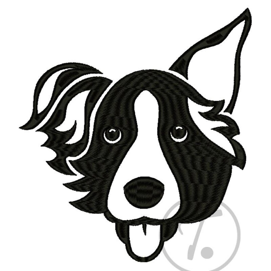 Border Collie Dog Embroidery Design: 4 Sizes (digital Pattern) - Etsy