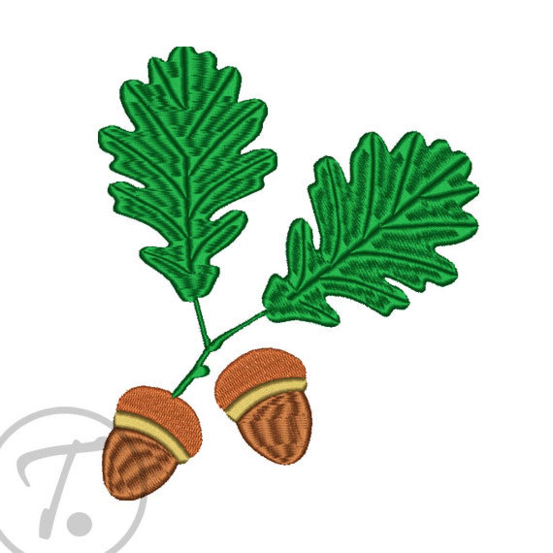 Plants Embroiderys Design. Leaves - Oak Leaves Design -4 Sizes- for Kitchen and House. Design ...