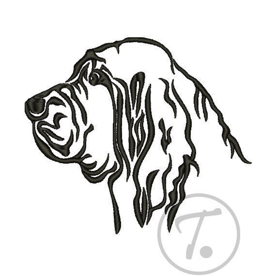 Bloodhound Dog Embroidery Design in 4 Size. Dogs Embroidery Design. Pet ...