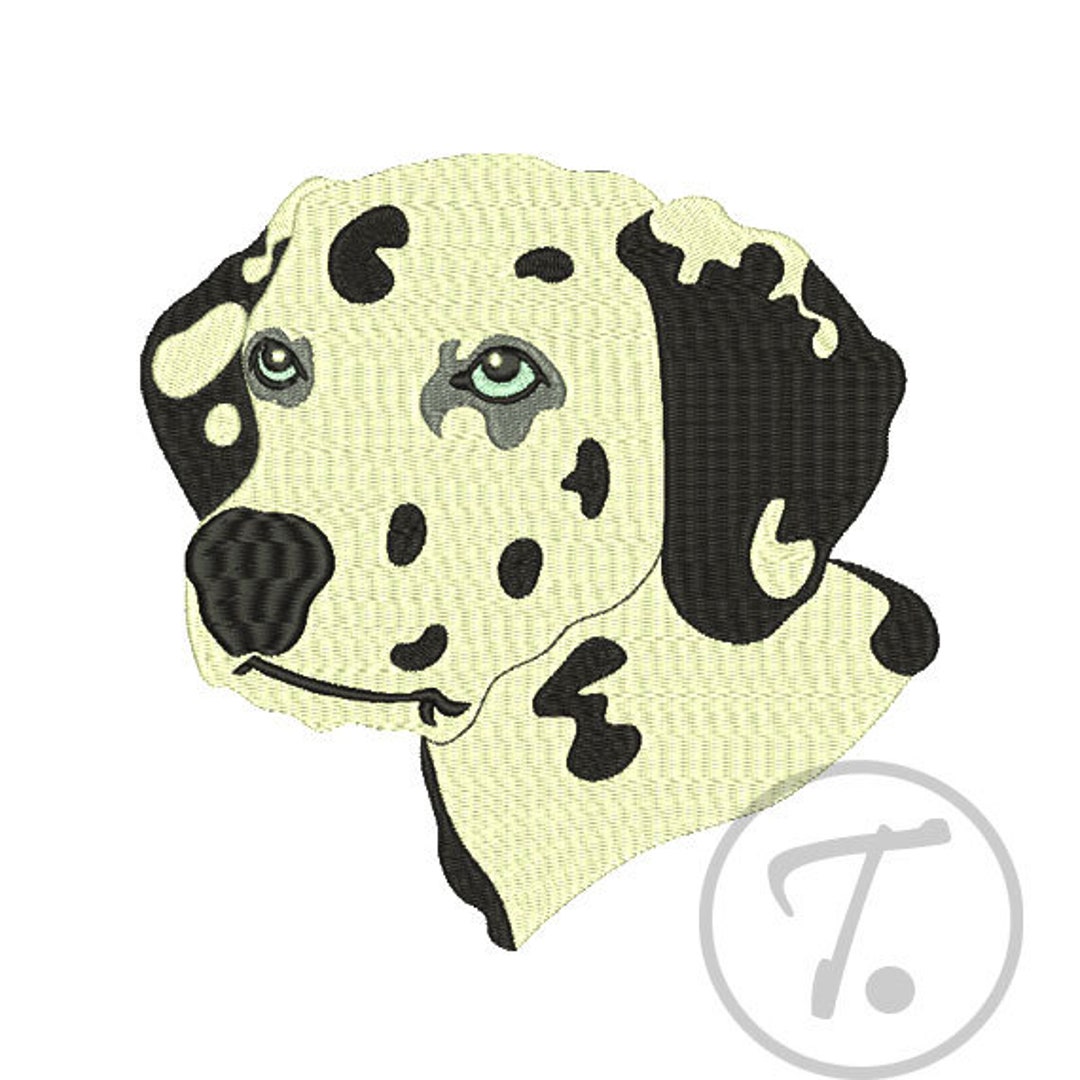 Dalmatian Dog Embroidery Design. 4 Size Dogs Embroidery Design. Pets ...