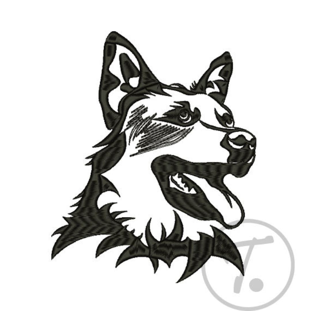 Blue Heeler Dog Embroidery Design in 4 Size. Dogs Embroidery Design ...