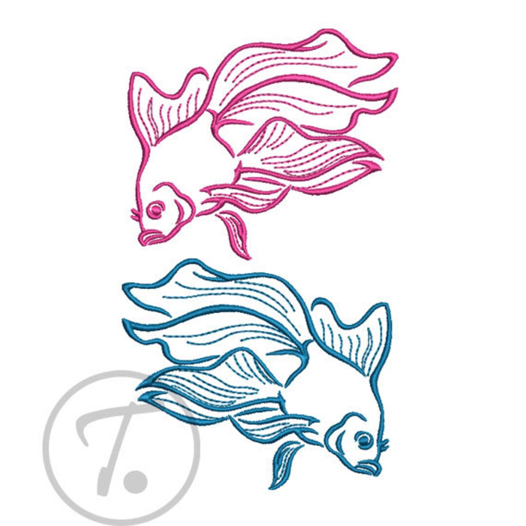 Fishes Embroidery Design. Tropical Fishes. Aquarium Fish - Etsy Denmark