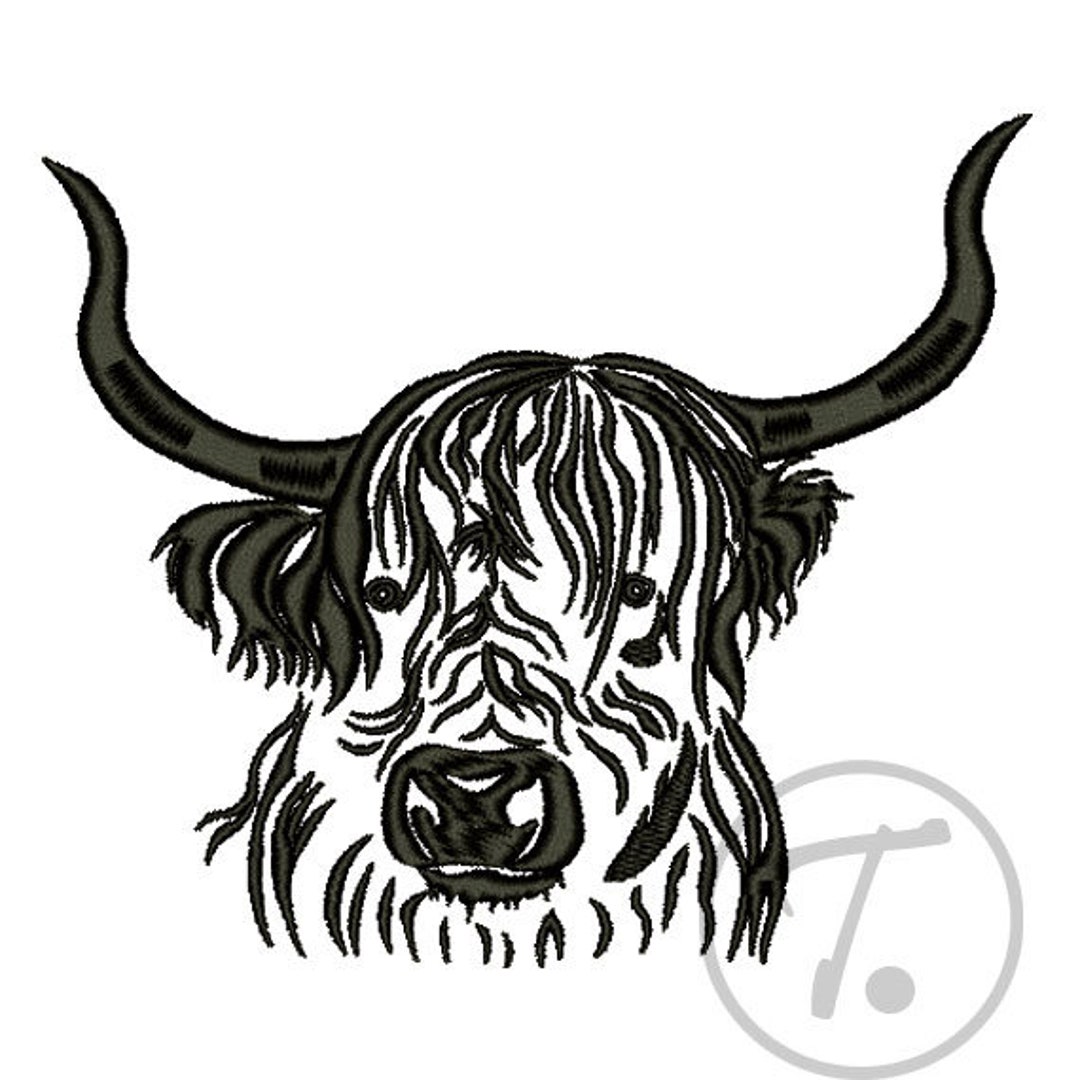 Farm Animals - Cow Embroidery Design. Cow in 4 Size. Domestic Animals ...