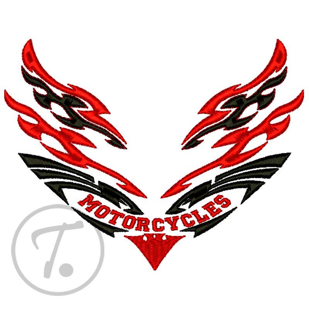 Motorcycle Flames Embroidery Design: Sports Logo (3x3 to 6x10) (digital ...