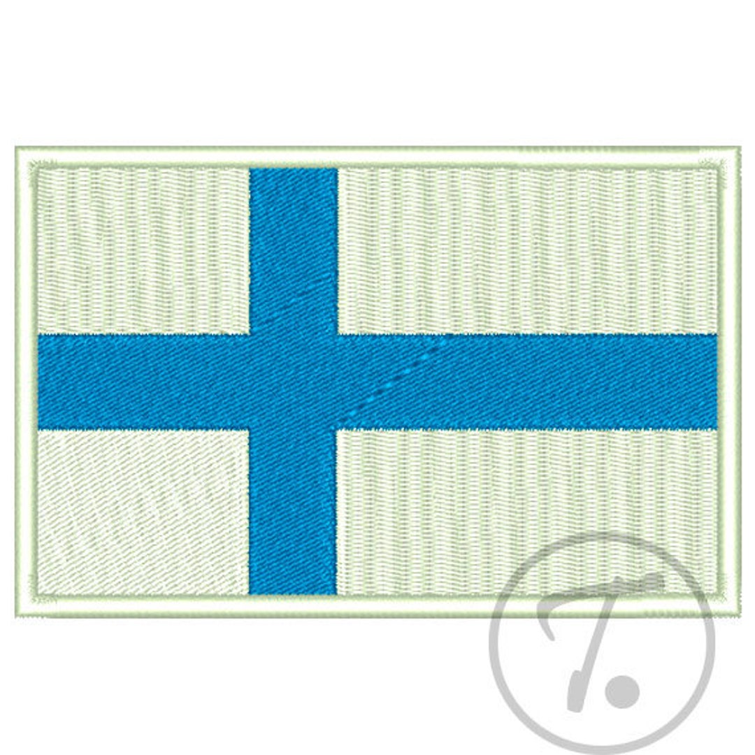 Flag Embroidery Design. Finland Flag Embroidery Design. Flag Design in ...