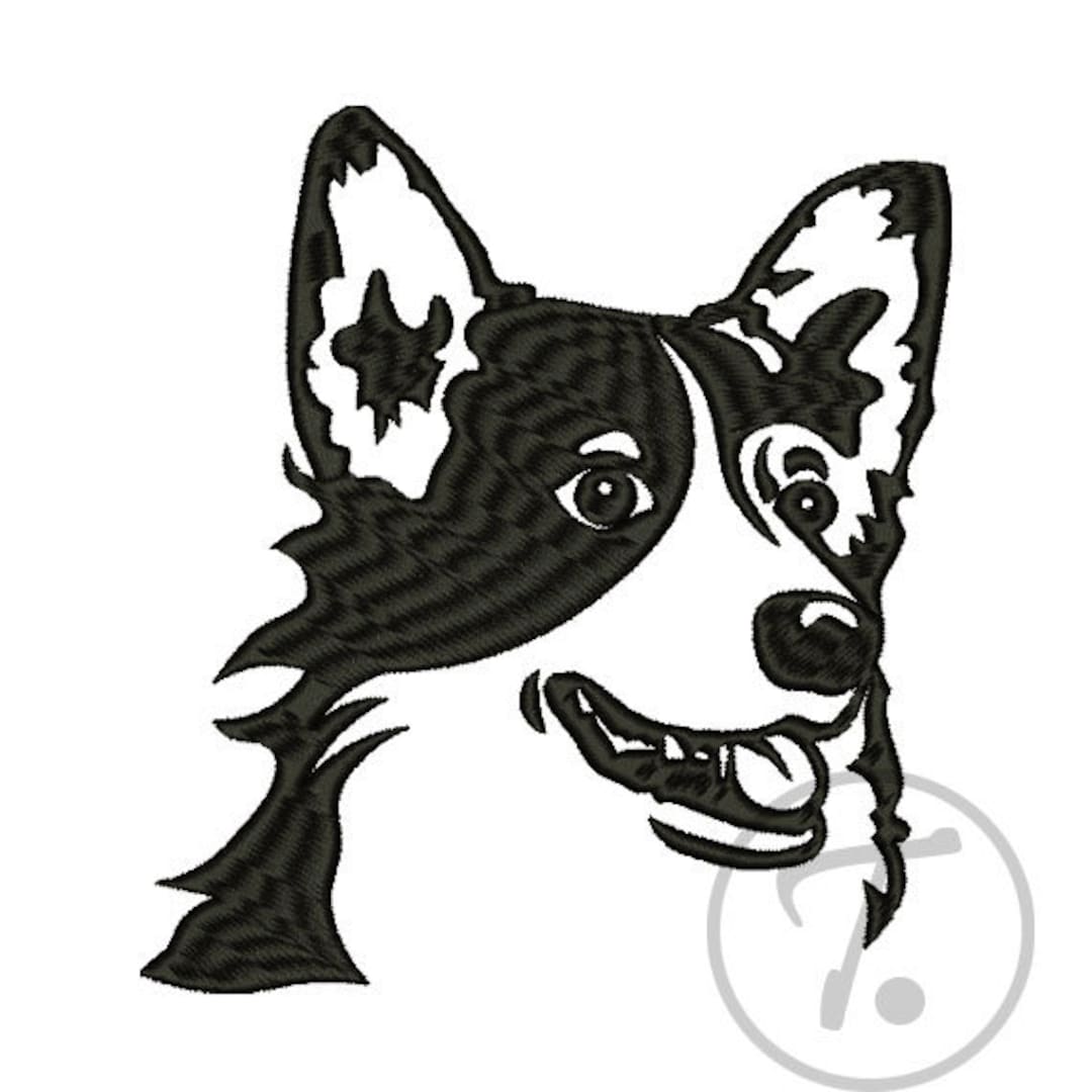 Border Collie Dog Embroidery Design in 4 Size. Border Collie Dogs ...