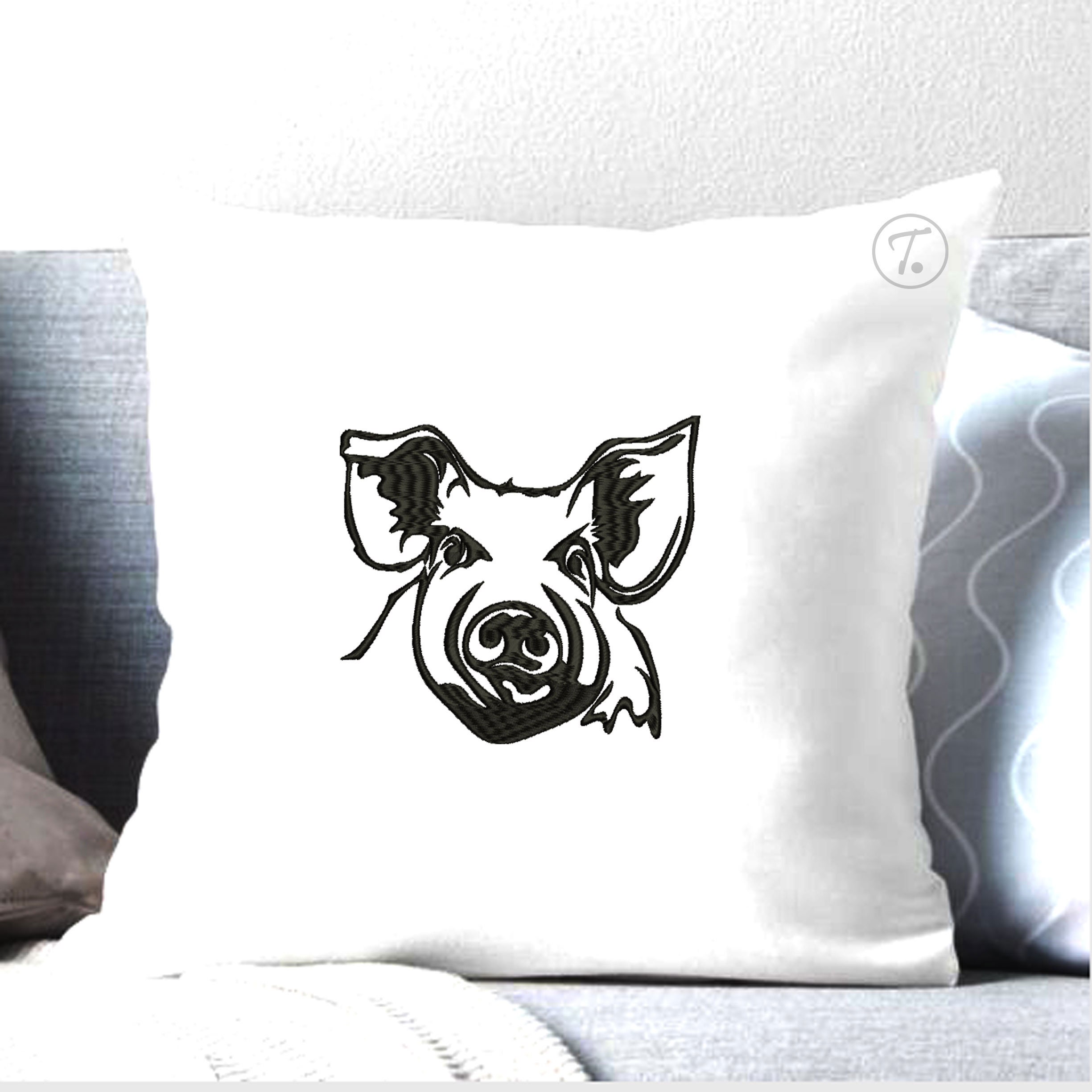 Farm Animals Pig Embroidery Design. Domestic Animals | Etsy