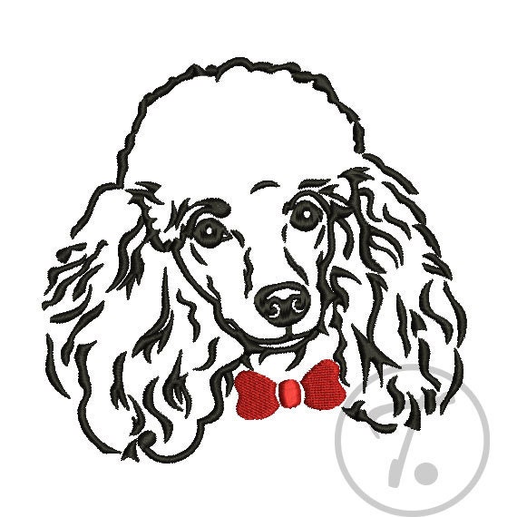 Poodle Dog Embroidery Design. Poodle Dogs in 4 Sizes. Pets | Etsy