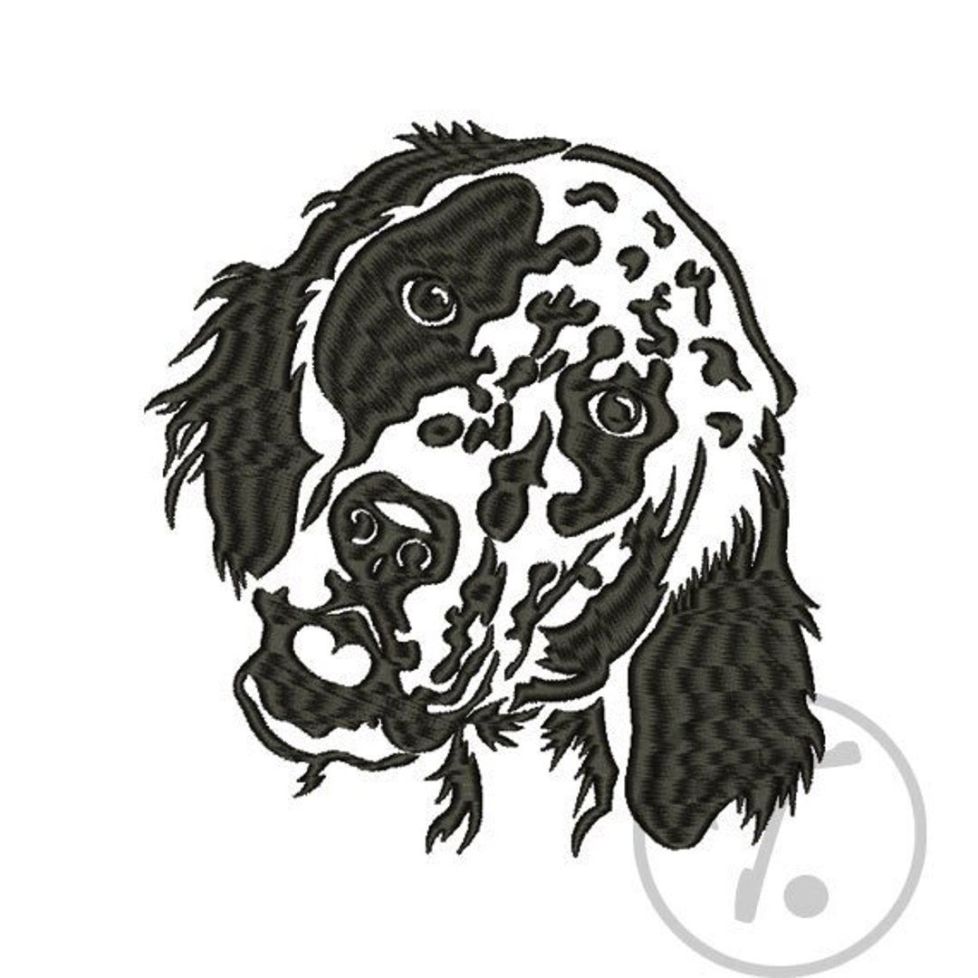 English Setter Dog Embroidery Design: 4 Size Portrait (digital Pattern ...