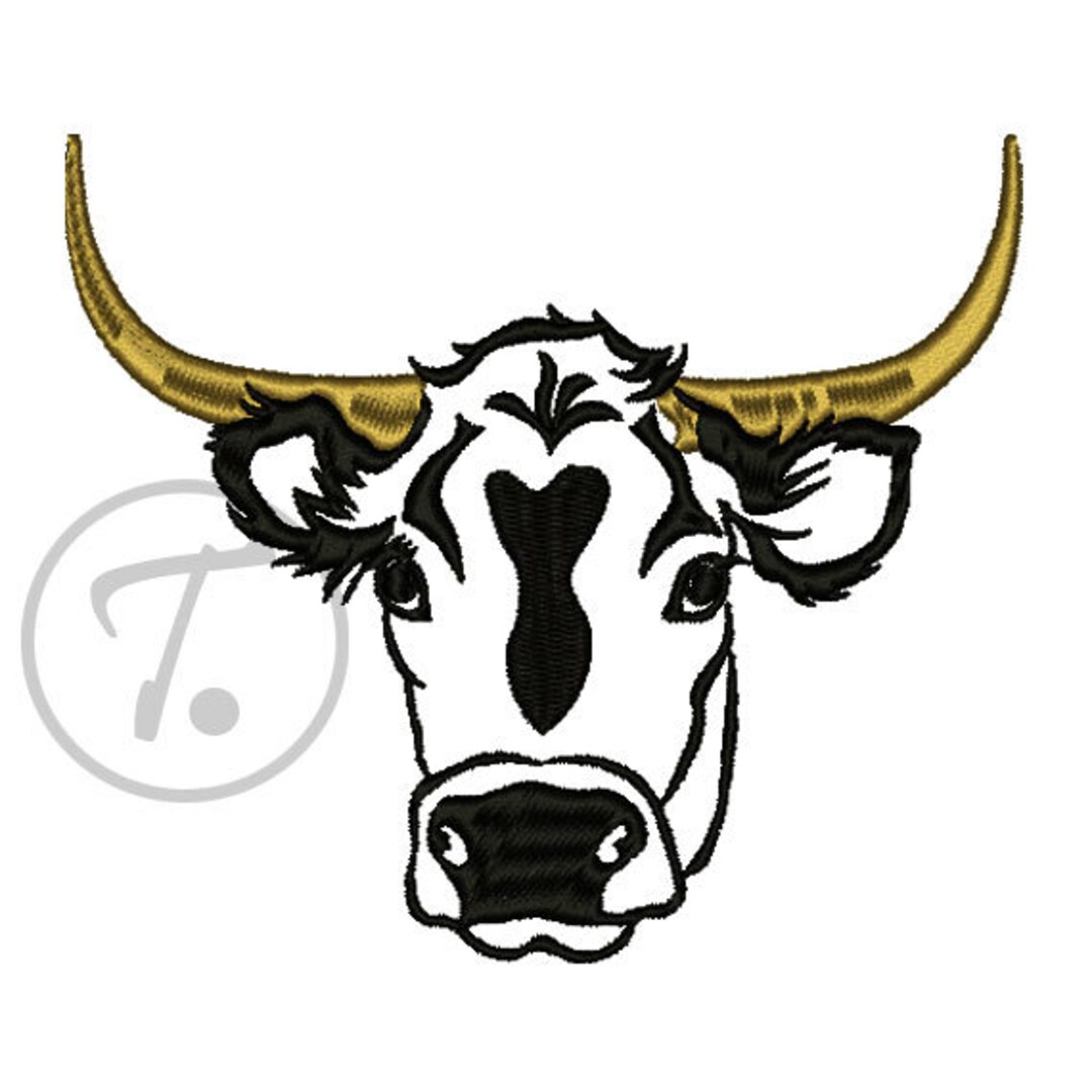 Farm Animals - Cow Embroidery Design. Cow in 4 Size. Domestic Animals ...