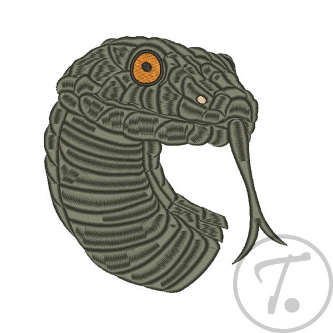 Wild Animal Embroidery Snake Embroidery Design in 4 Size - Etsy
