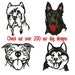 Whippet Dog Embroidery Design. Whippet Dogs Embroidery in 4 Size. Pets ...