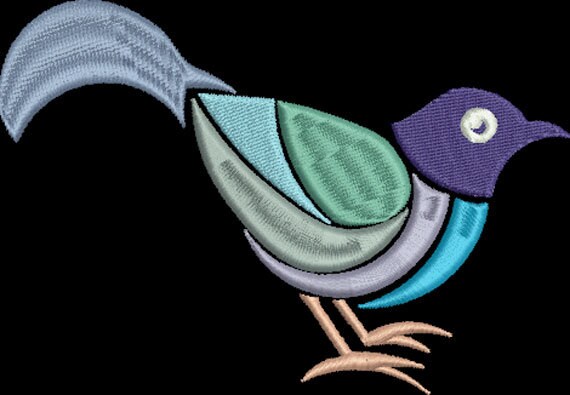 Bird Embroidery Design. Blue Bird Embroidery. Design of Birds. - Etsy