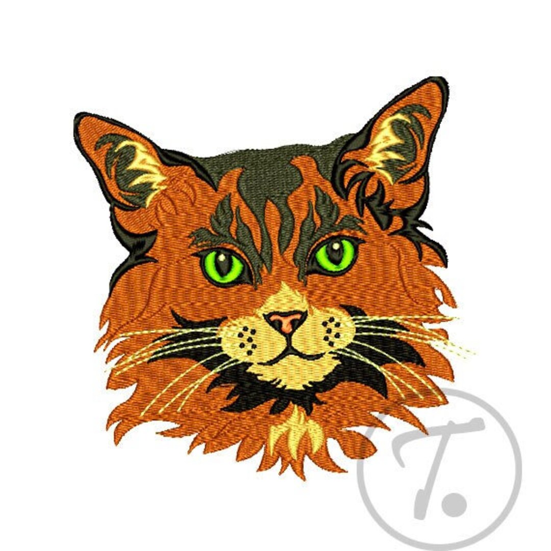 Somali Cat Embroidery Design. Somali Cats in 4 Size. Pet Design ...