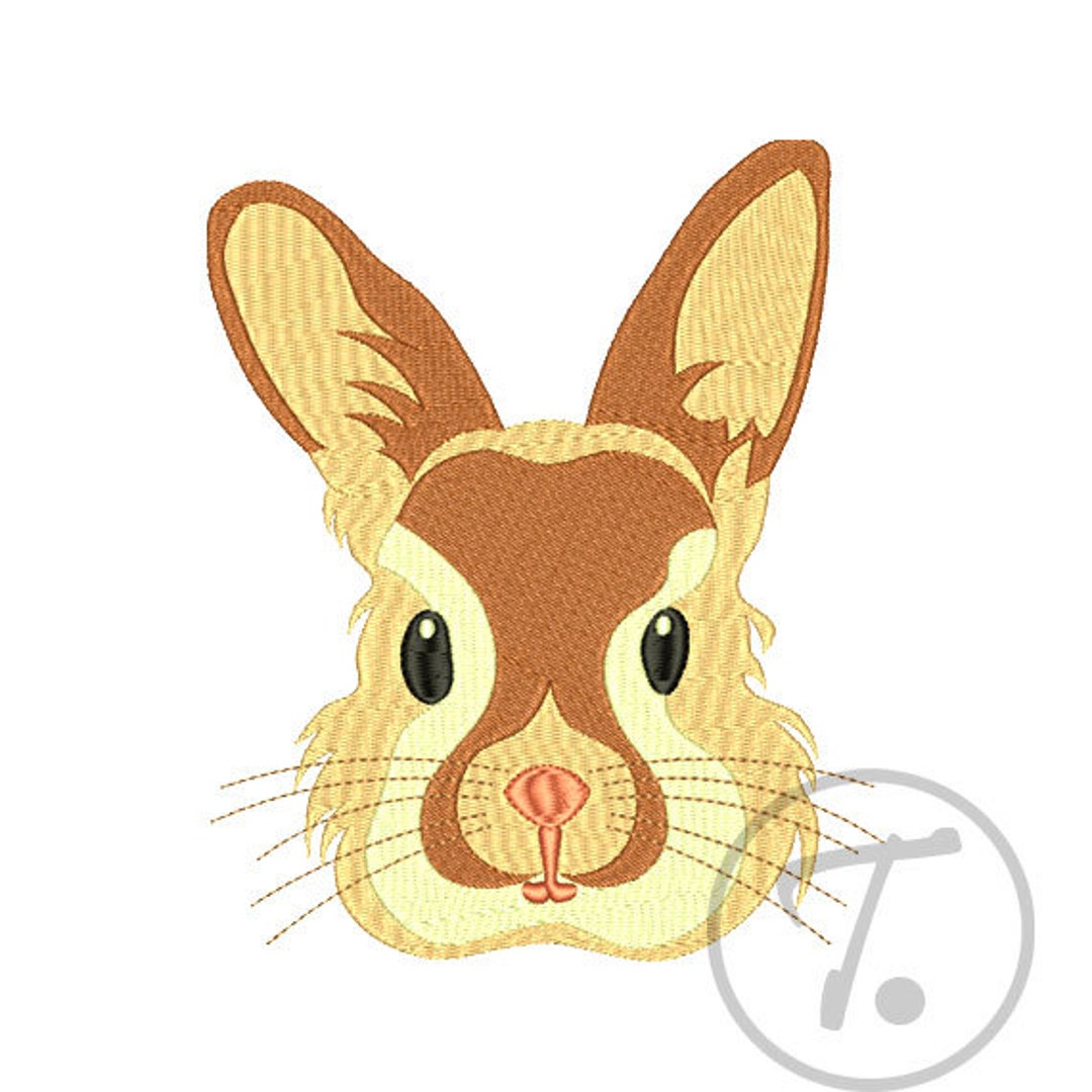Rabbit Embroidery Design. Bunny in 4 Size. Rare Pets Design. Forest ...