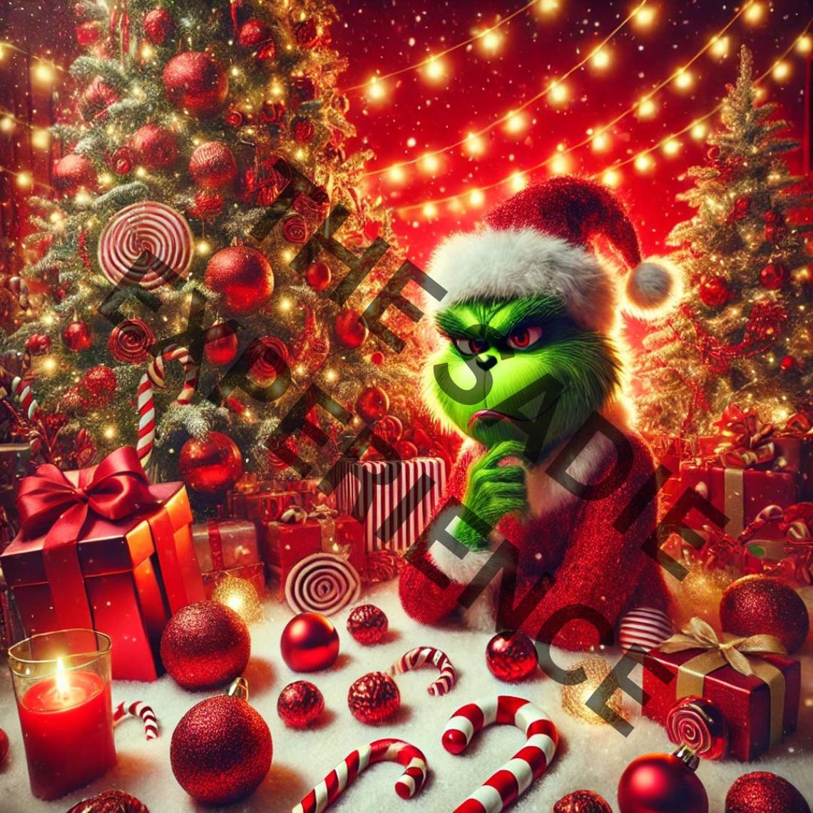 Grinch Christmas Designs Wallpaper PNG Digital File ONLY - Etsy
