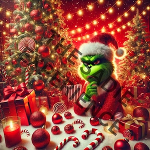 Grinch Christmas Designs Wallpaper PNG Digital File ONLY - Etsy