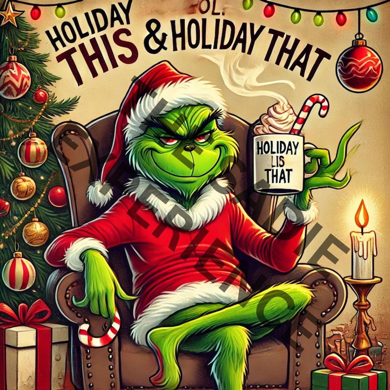 Grinch Christmas Designs Wallpaper PNG Digital File ONLY - Etsy