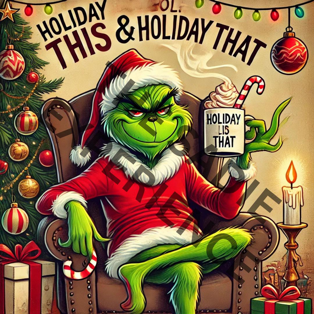 Grinch Christmas Designs Wallpaper PNG Digital File ONLY - Etsy