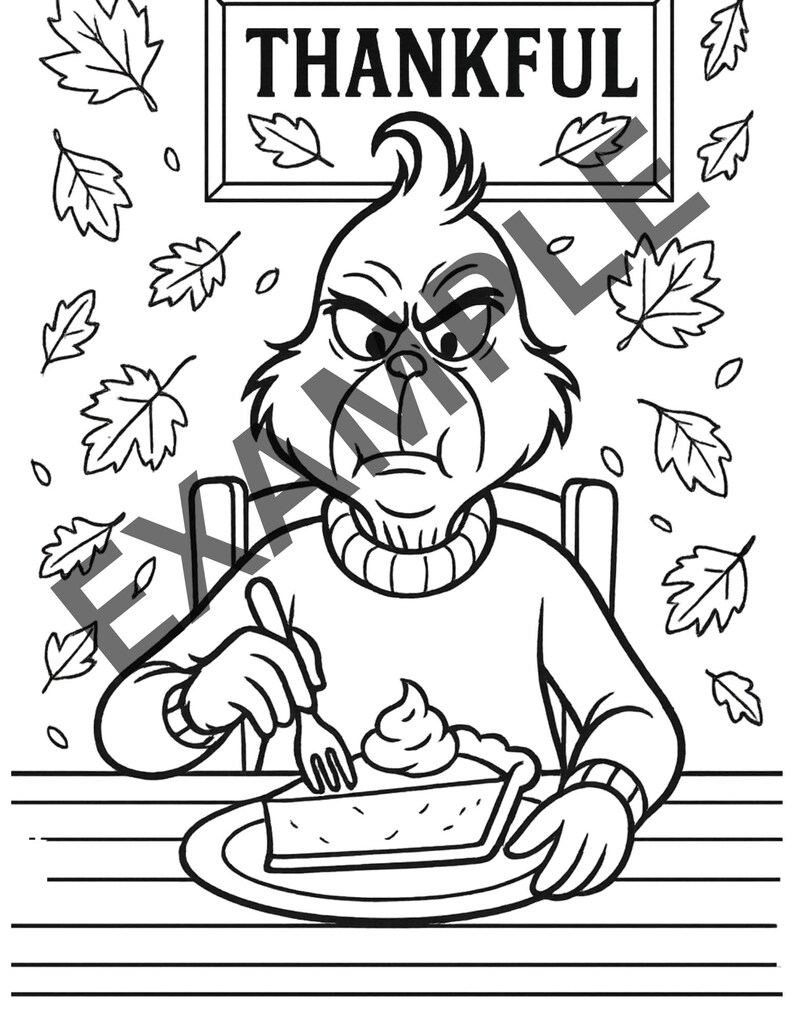 Grinch Fall Coloring Pages for Kids|printable & Downloadable Autumn ...