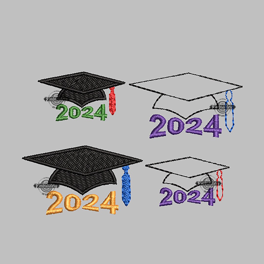 Graduation Cap Year 2024 – Mini Machine Embroidery Designs - Etsy
