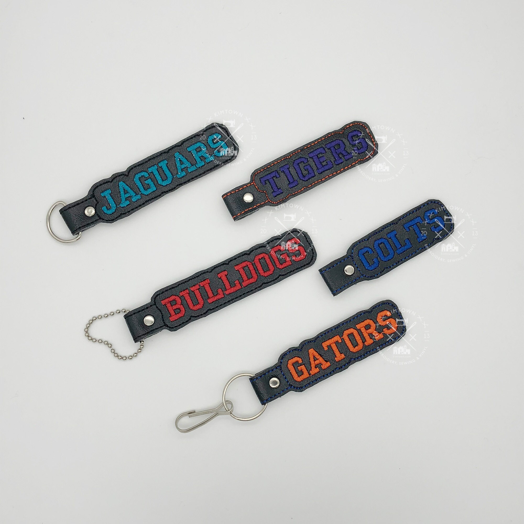 BULLDOG Key Fob Sports Team ITH Machine Embroidery Design - Etsy