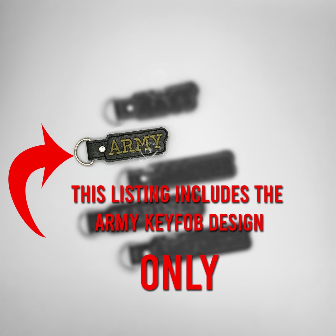 ARMY MILITARY Key Fob – ITH Machine Embroidery Design - Etsy