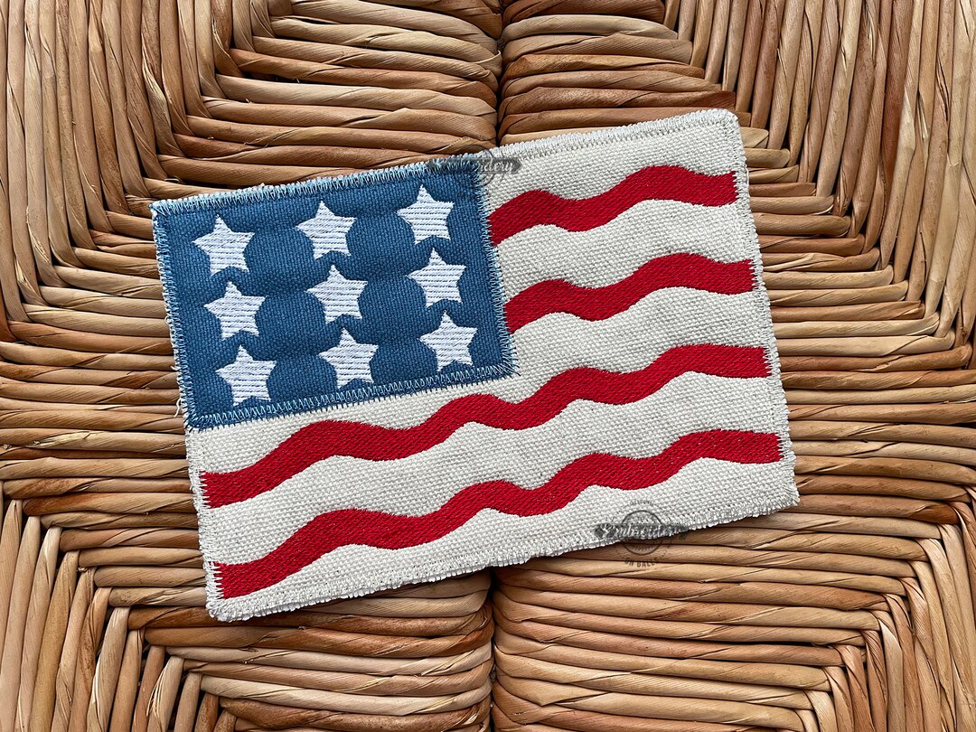 Americana Fill + Applique Flag - Machine Embroidery Design - Etsy